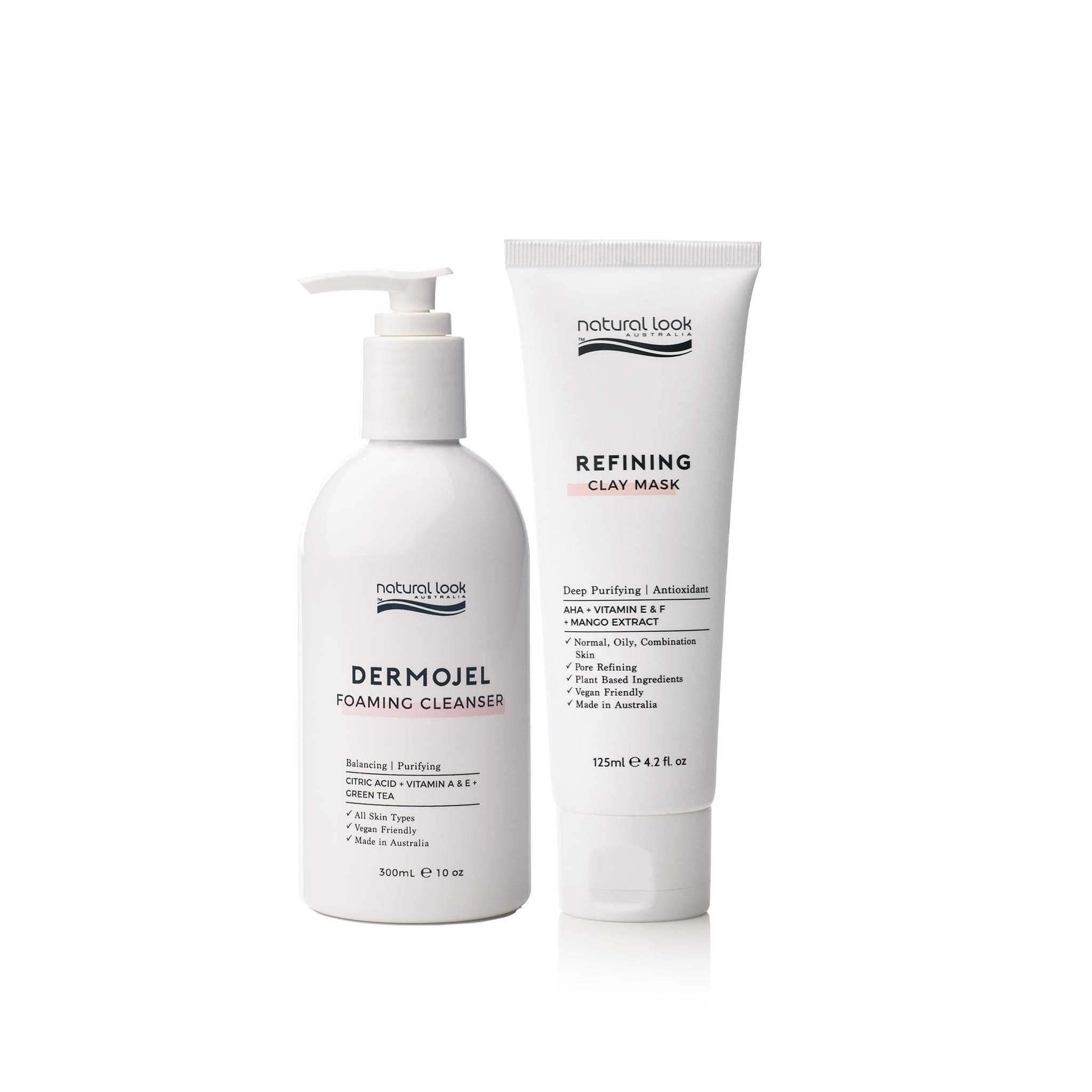 Dermojel & Refining Clay Mask - Pore Refining Duo – Natural Look Australia